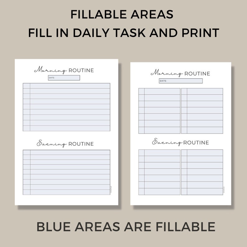 Routine Planner, Chore Chart Printable, to Do List Printable, Self Care ...