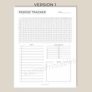 Period Tracker Printable, Cycle Tracker, Menstrual Tracker - Etsy Canada