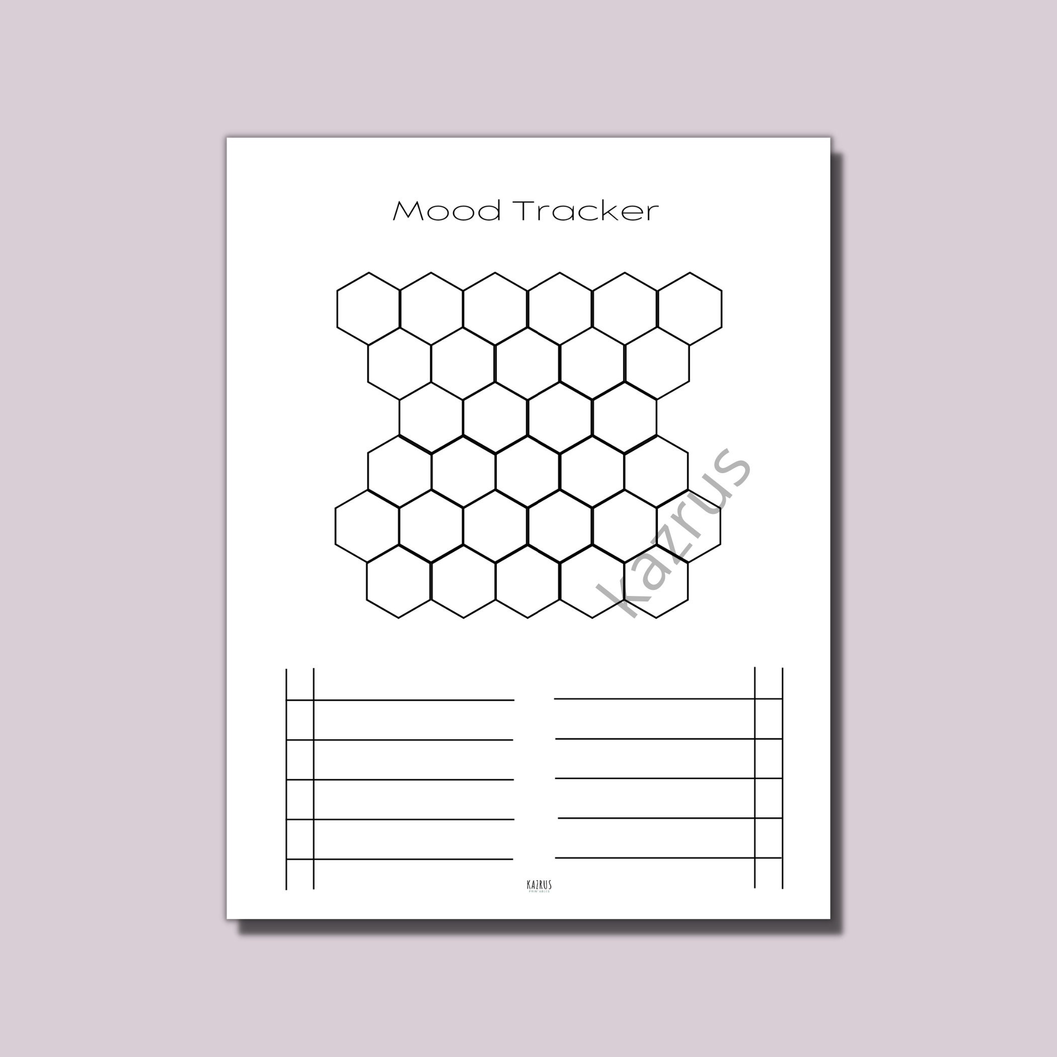 Mood Tracker PDF PDF Monthly Mood Tracker Printable - Etsy