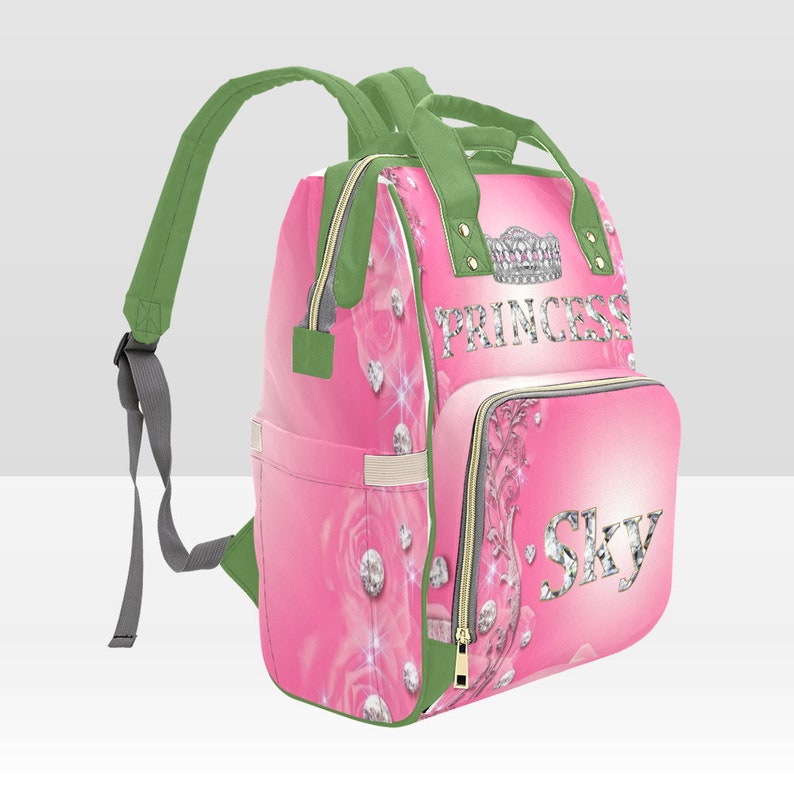 Diaper Bag Backpack, Waterproof Diaper Bag, Custom Baby Girl Pink ...
