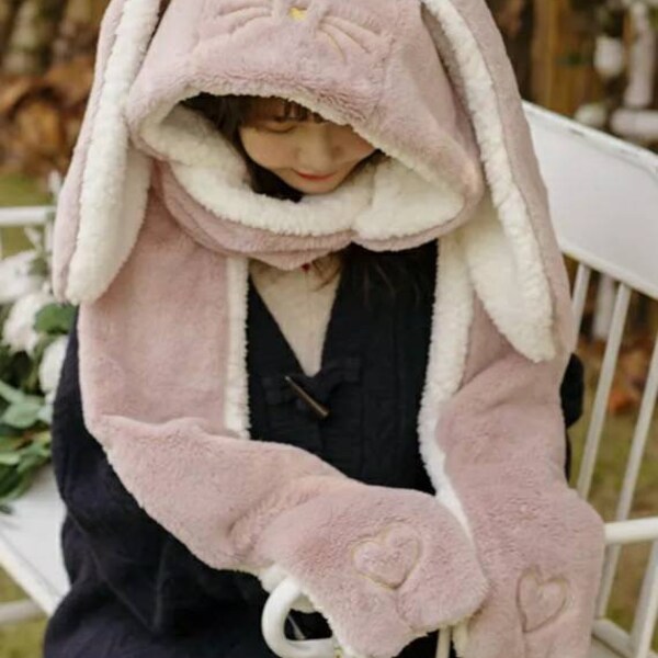 Bunny Fleece Hat - Etsy