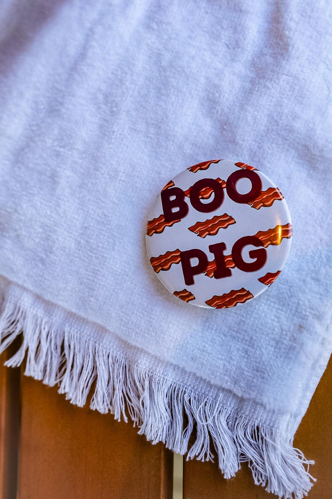 Boo Pig Button - Etsy