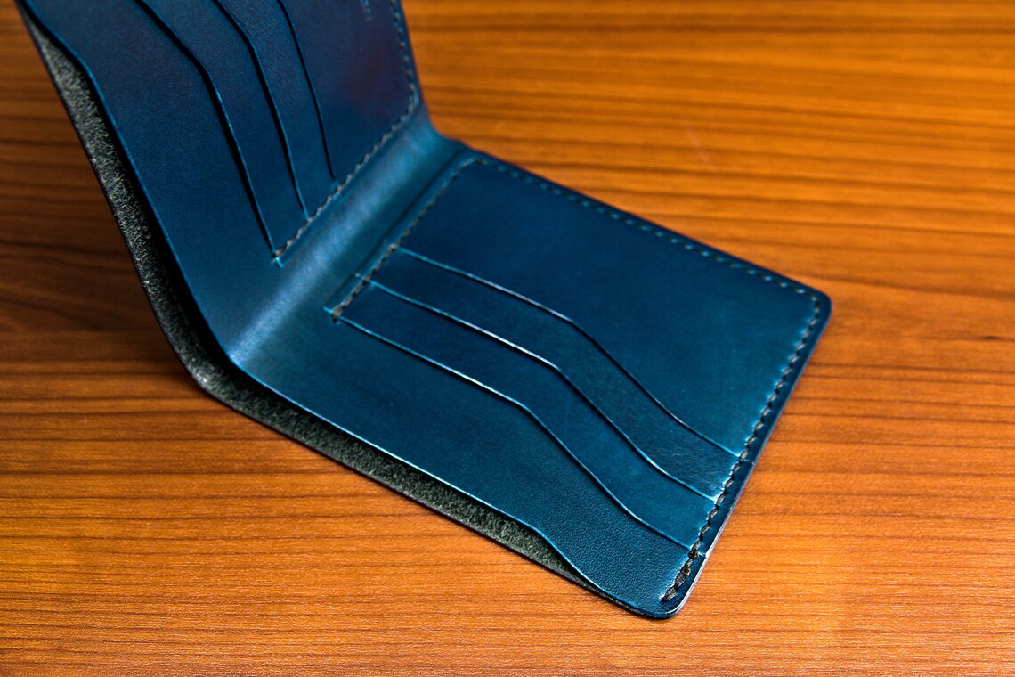 Handmade Bifold Leather Wallet - Etsy