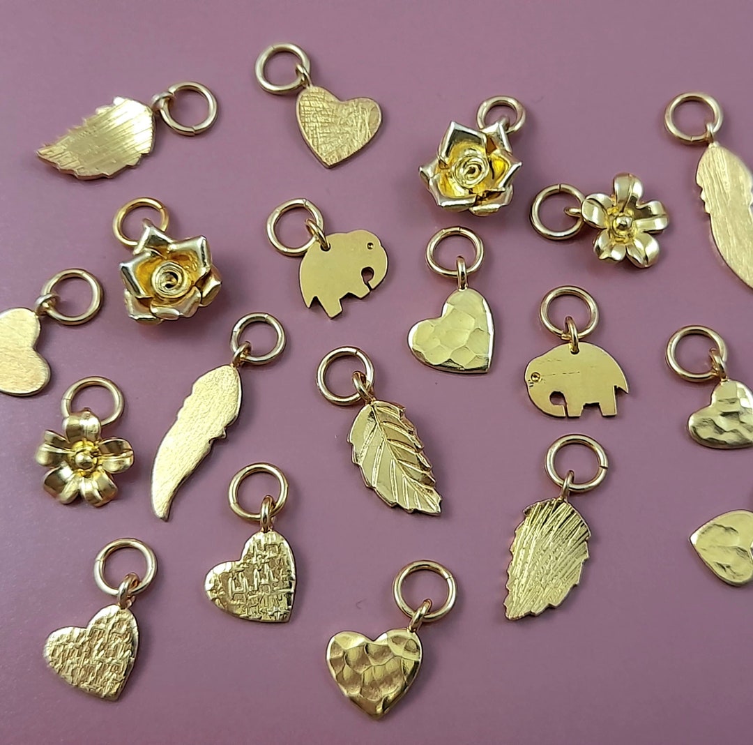 2 Pc Interchangeable Charms, Charms for Gold Hoops, Add on Charms ...