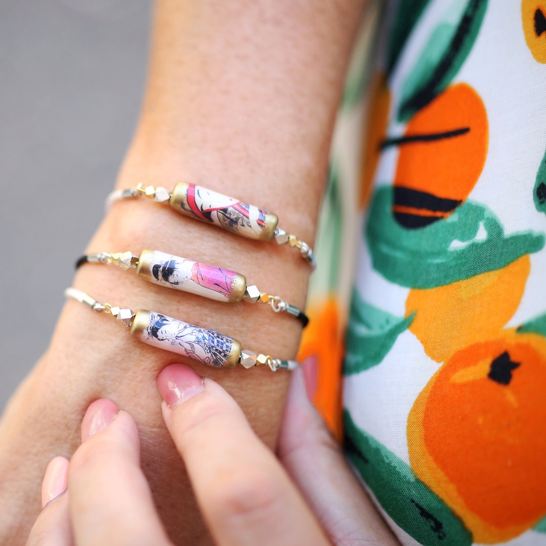 Traditional Japanese Art Bracelet Geisha Jewellery Gift for - Etsy