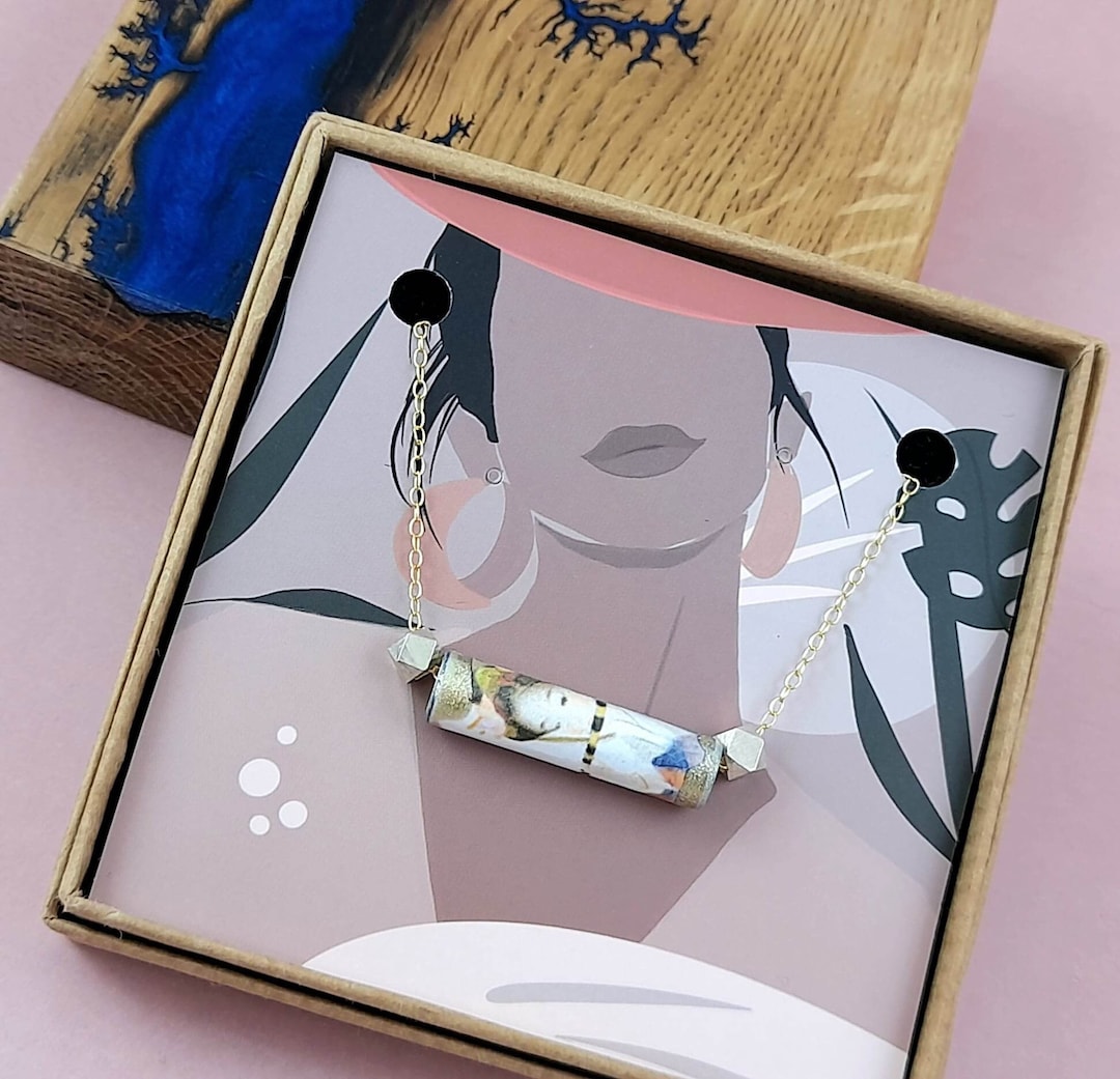 Traditional Japanese Art Necklace, Geisha Jewellery, Gift for Her ...