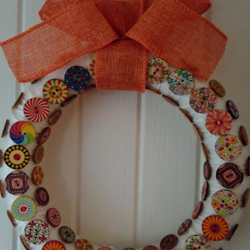 Button Wreath - Etsy