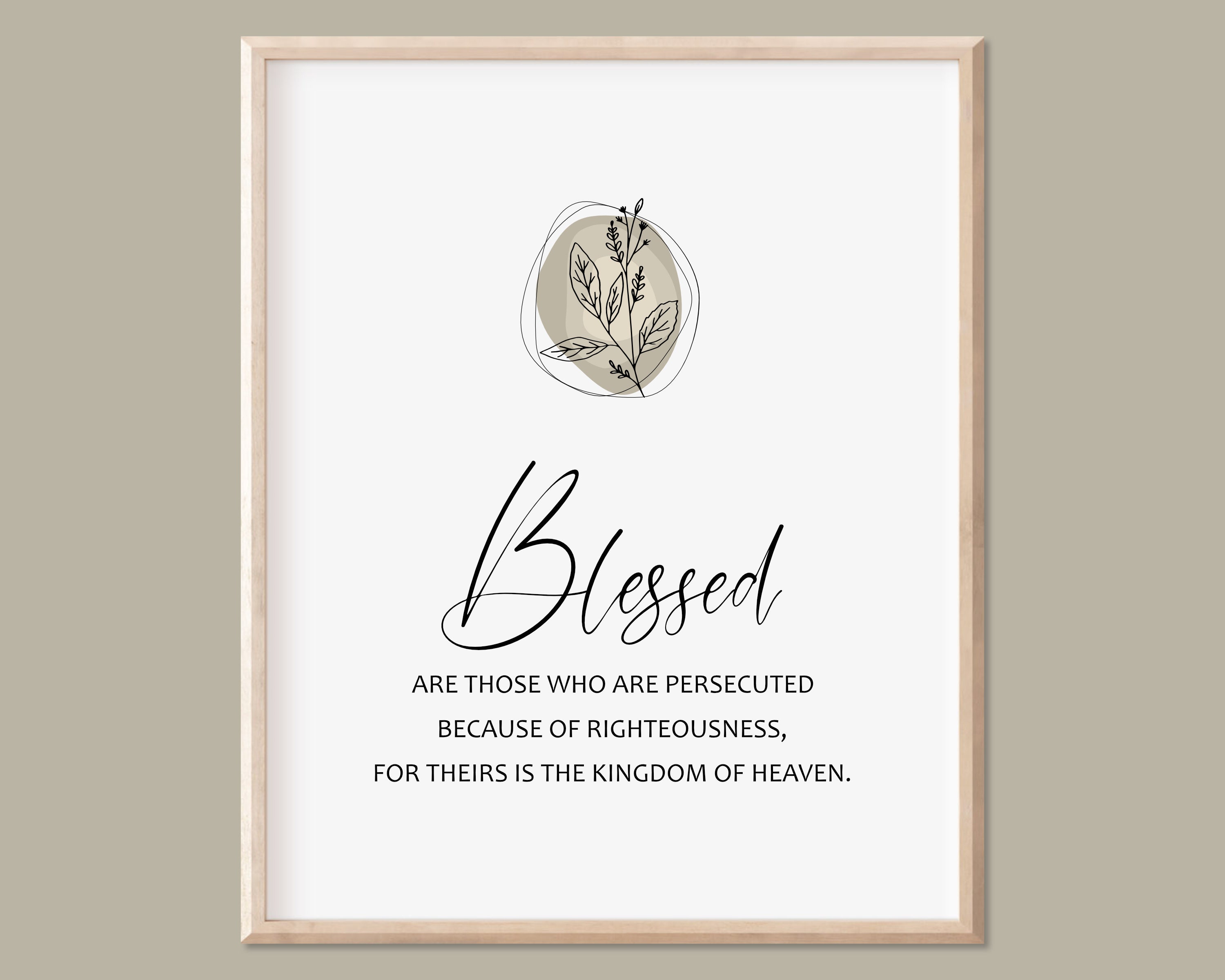 Matthew 5: 3-10, Bible Verse Printable Wall Art, Set of 8 Prints ...