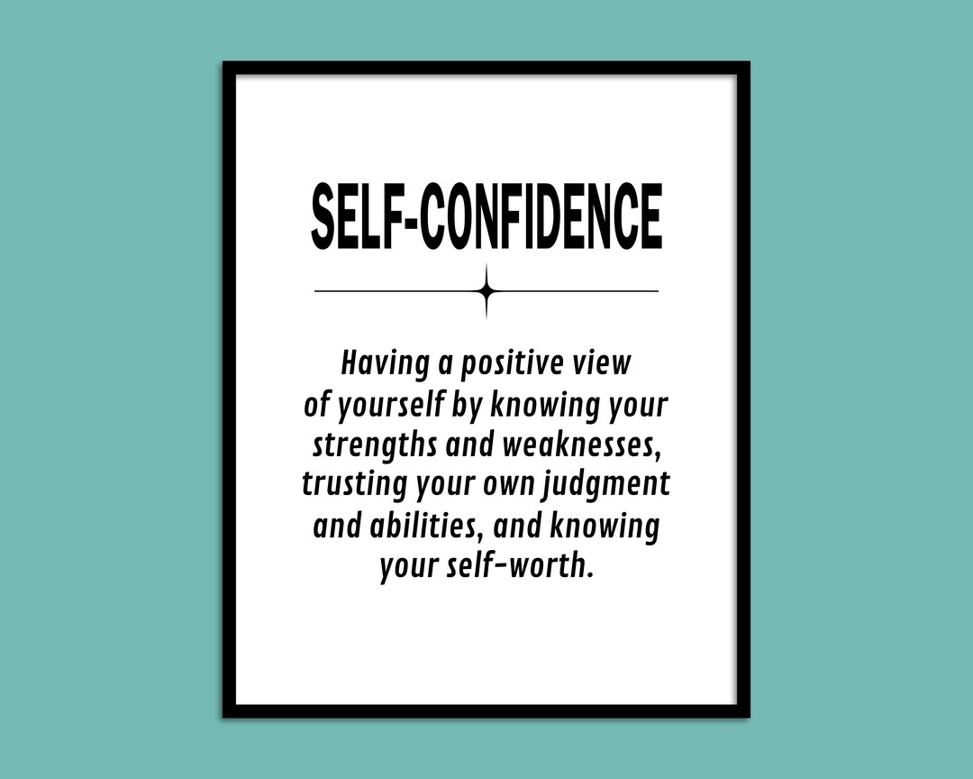 Self-confidence Office Wall Art, Office Decor, Minimalist Wall Art ...