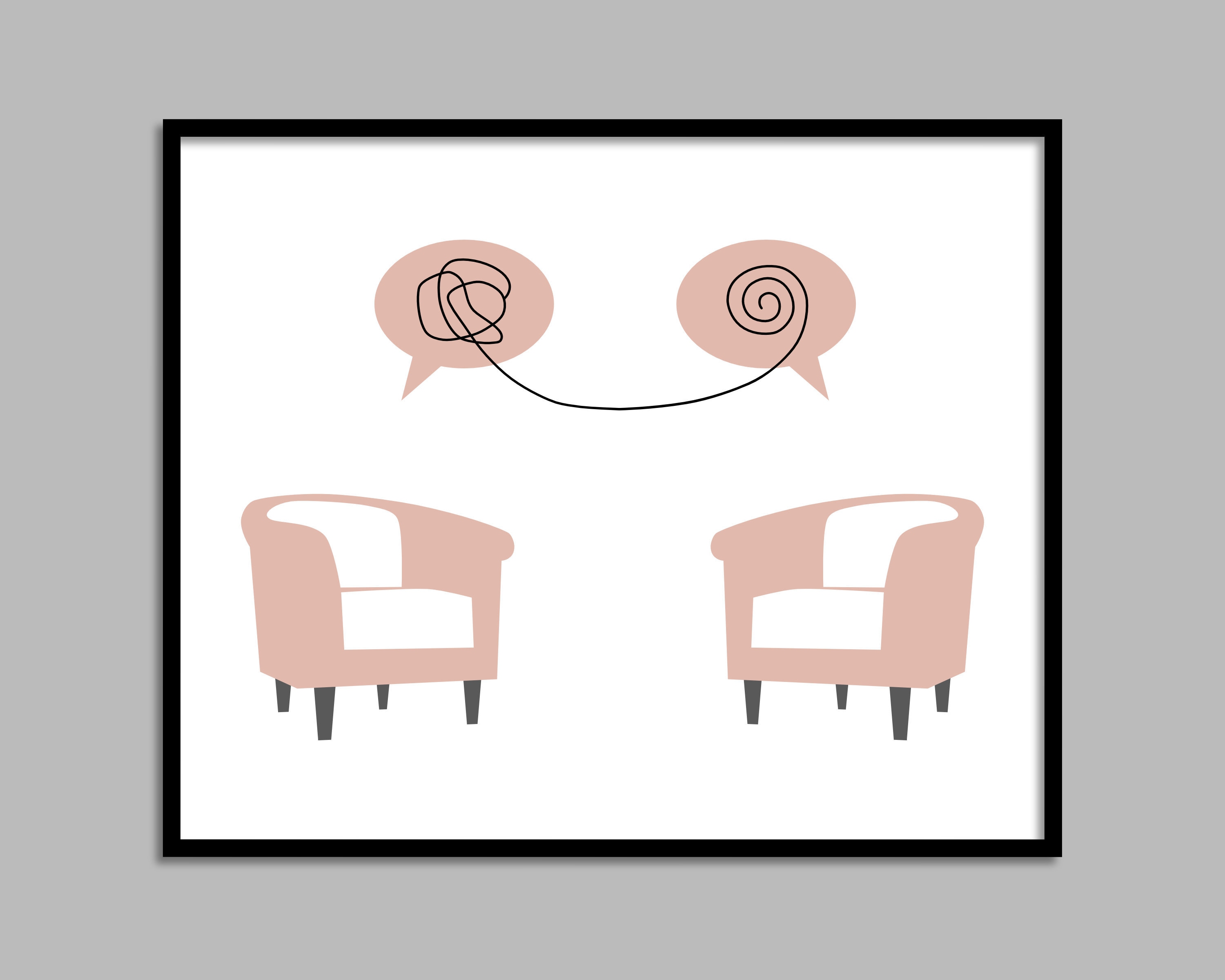 Therapy Counselor Office Wall Art, Talking Helps, Mental Health Print ...