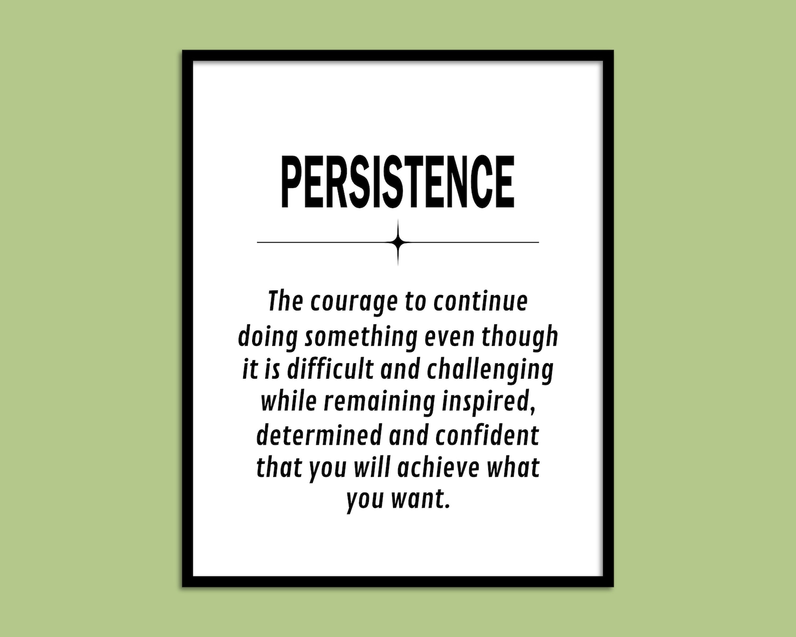 Persistence Quote Print, Printable Wall Art, Office Decor, Business ...