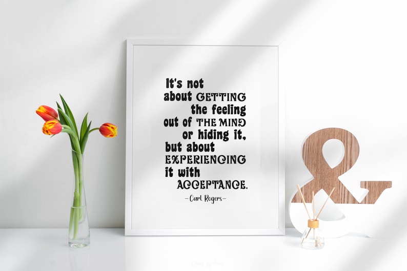 Carl Rogers Quote, Printable Wall Art, Mental Health, Therapy ...