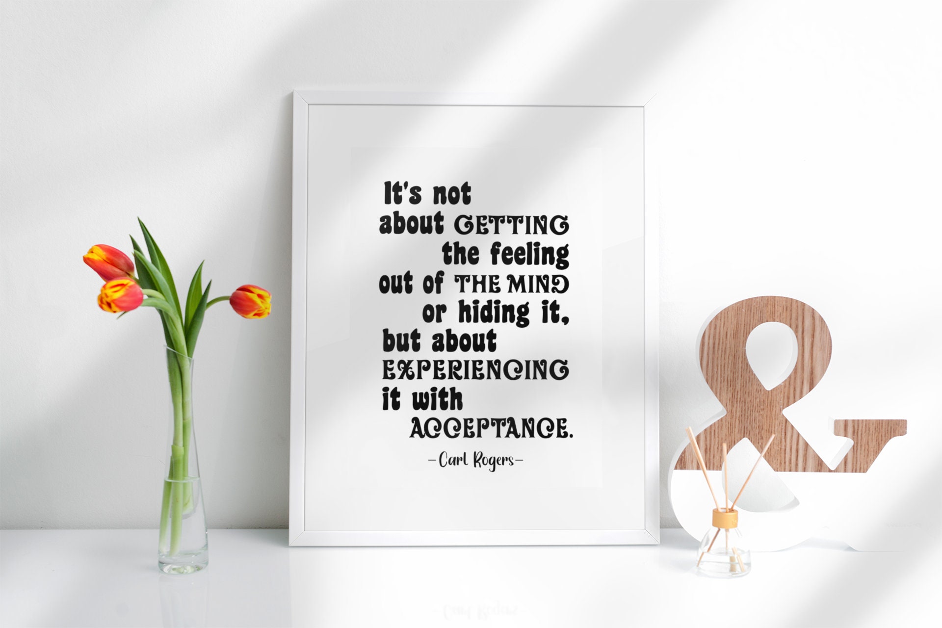 Carl Rogers Quote, Printable Wall Art, Mental Health, Therapy ...