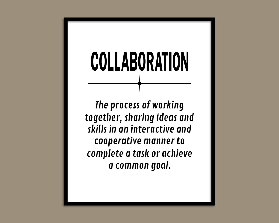 Collaboration Office Wall Art, Office Decor, Business Wall Art ...