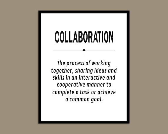 Collaboration Office Wall Art Office Decor Business Wall - Etsy