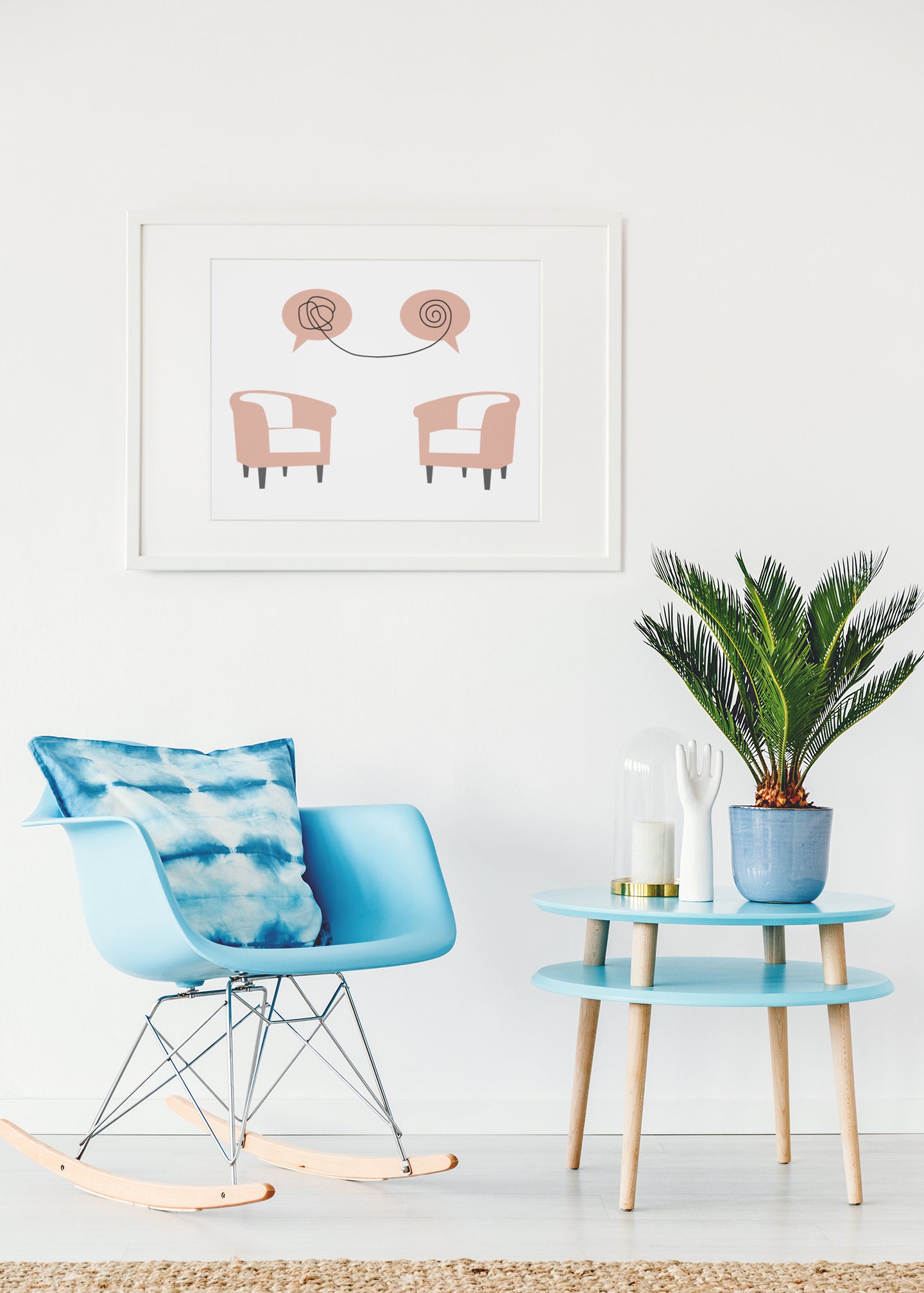 Therapy Counselor Office Wall Art, Talking Helps, Mental Health Print ...
