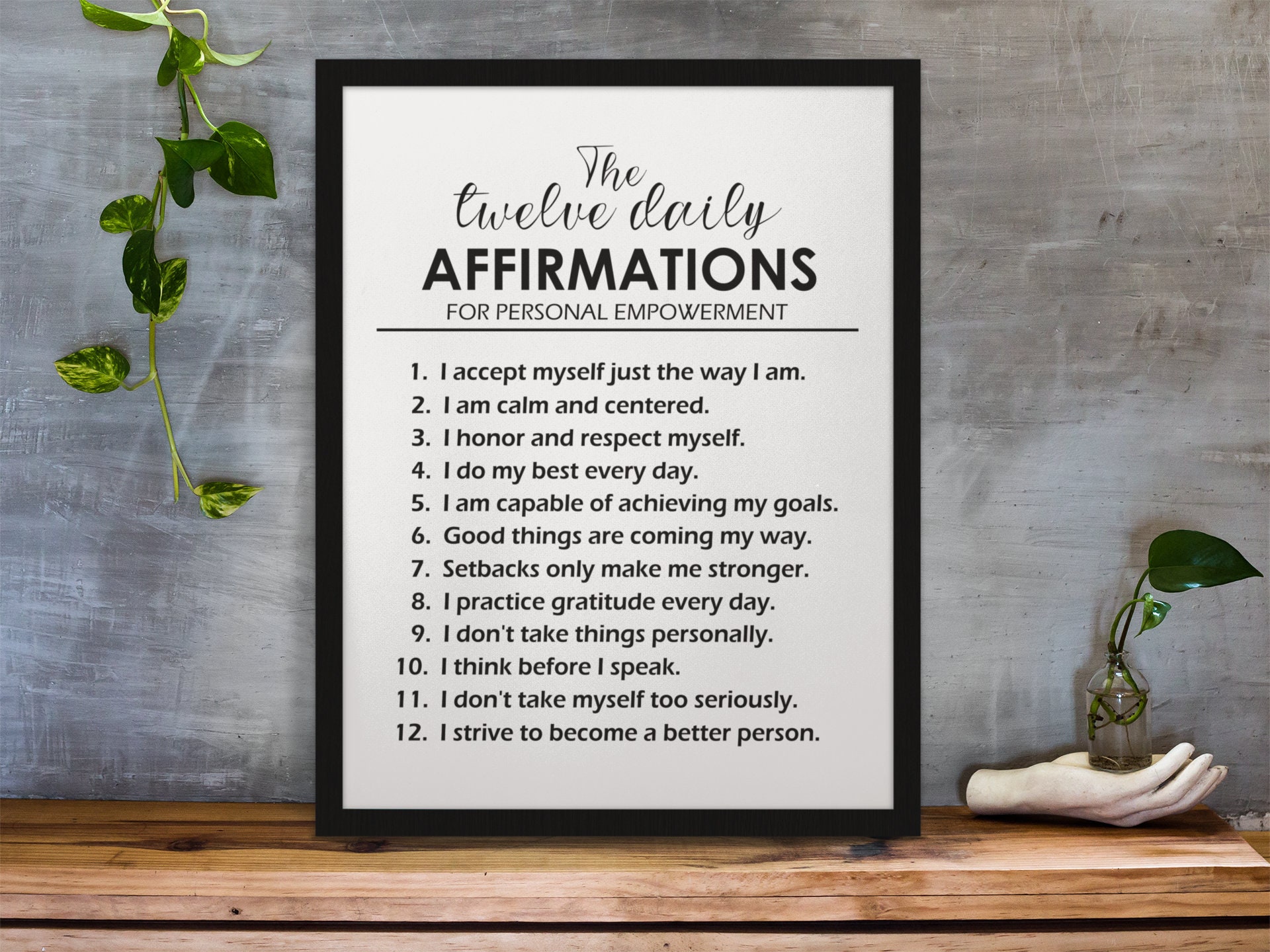 Affirmations Wall Print, Positive Affirmations, Daily Affirmations ...