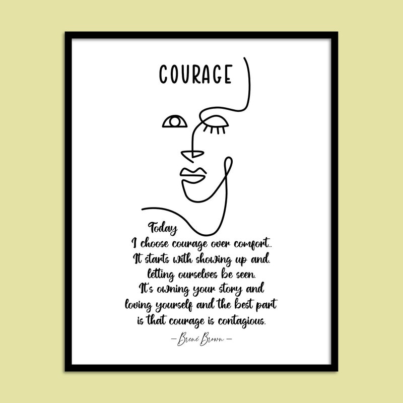 Courage Poster - Etsy