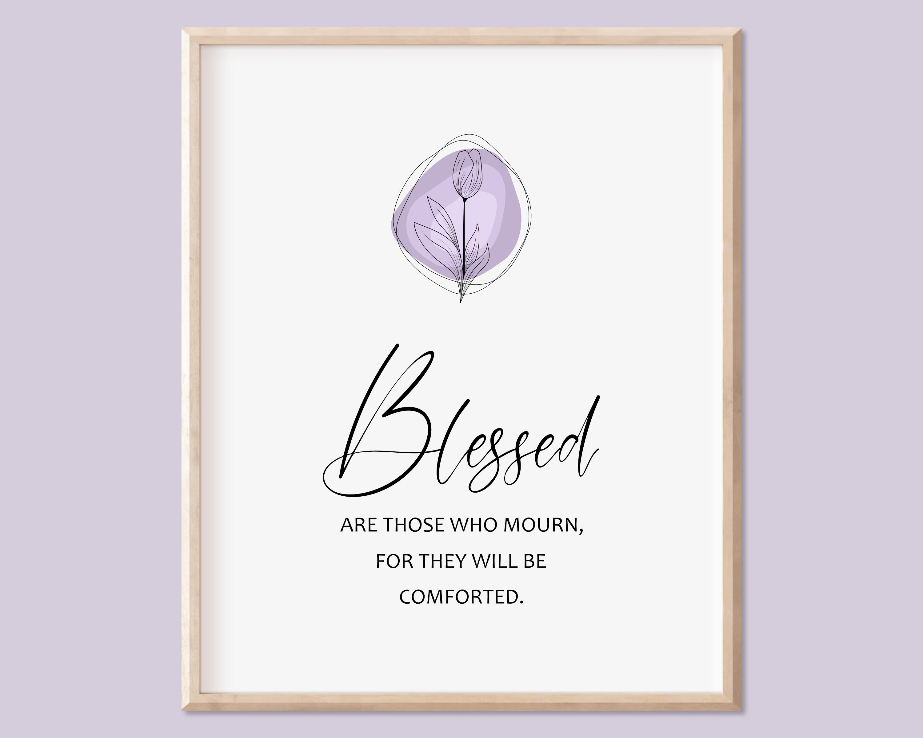 Matthew 5: 3-10, Bible Verse Printable Wall Art, Set of 8 Prints ...