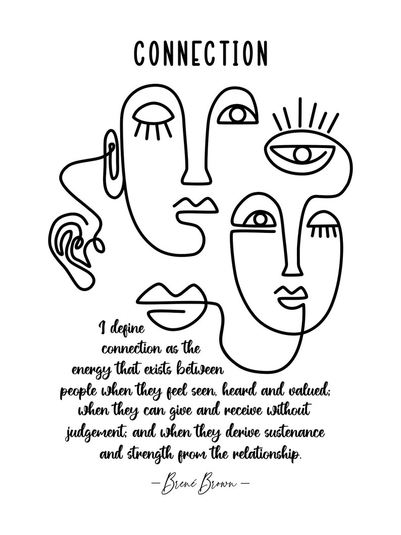 Brene Brown Quote, 3 Piece Wall Set, Printable Wall Art, Mental Health ...