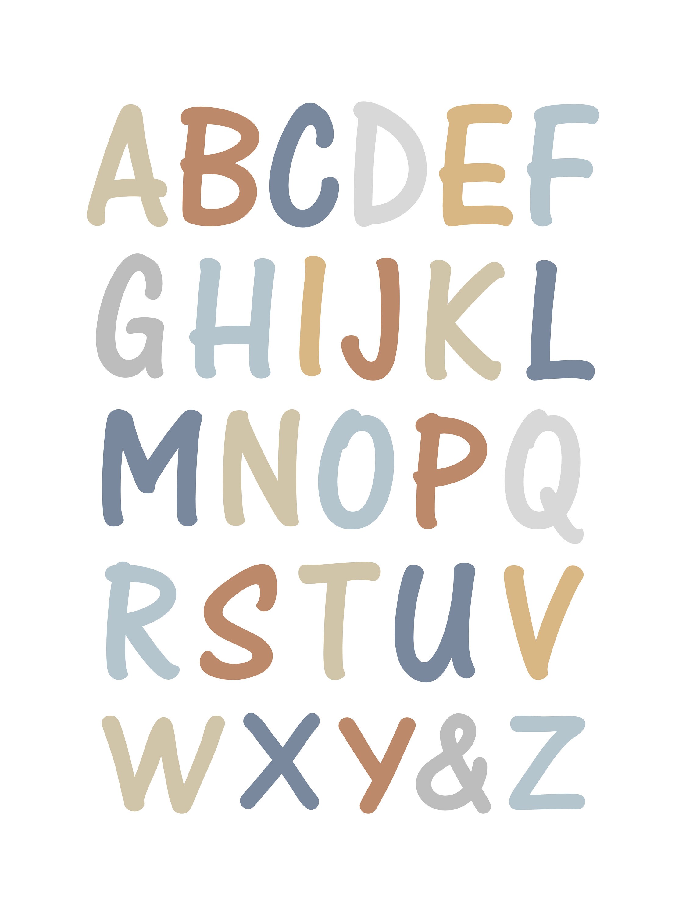 Set of 3 Educational Posters, Digital Prints, Classroom Decor, Toddler ...