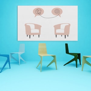 Therapy Counselor Office Wall Art, Talking Helps, Mental Health Print ...