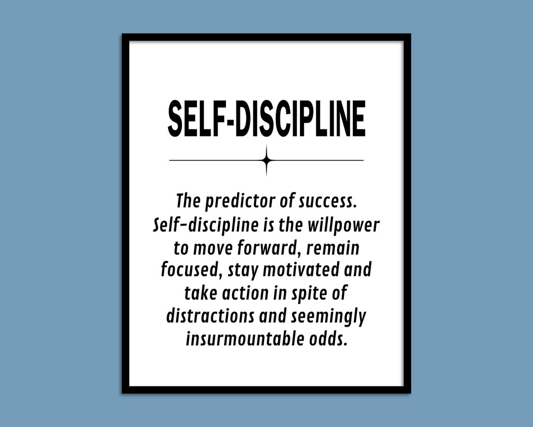 Self-discipline Office Wall Art, Printable Office Decor, Minimalist ...