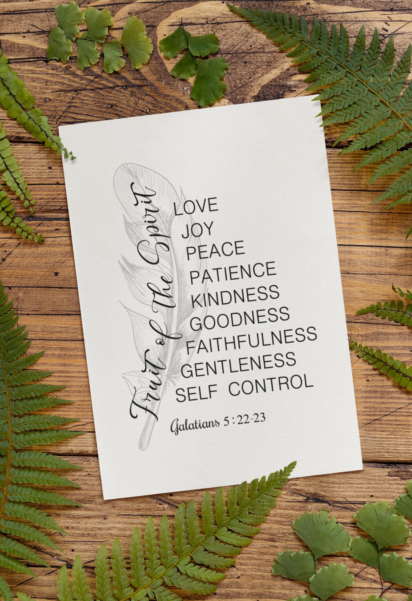 Galatians 5:22-23 Fruit of the Spirit Printable Wall Art, Bible Verse ...