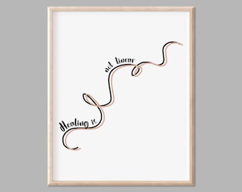 Healing is Not Linear, Mental Health, Self Care, Self Love Poster ...
