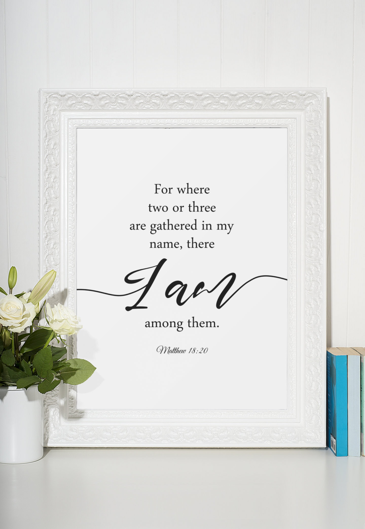 Matthew 18:20, Bible Verse Printable Wall Art, Scripture Quote Print ...