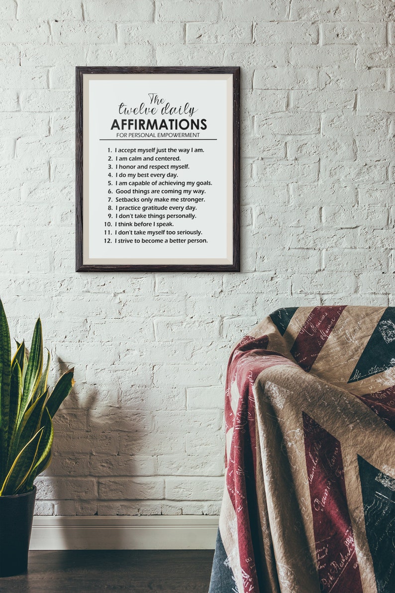 Affirmations Wall Print, Positive Affirmations, Daily Affirmations ...