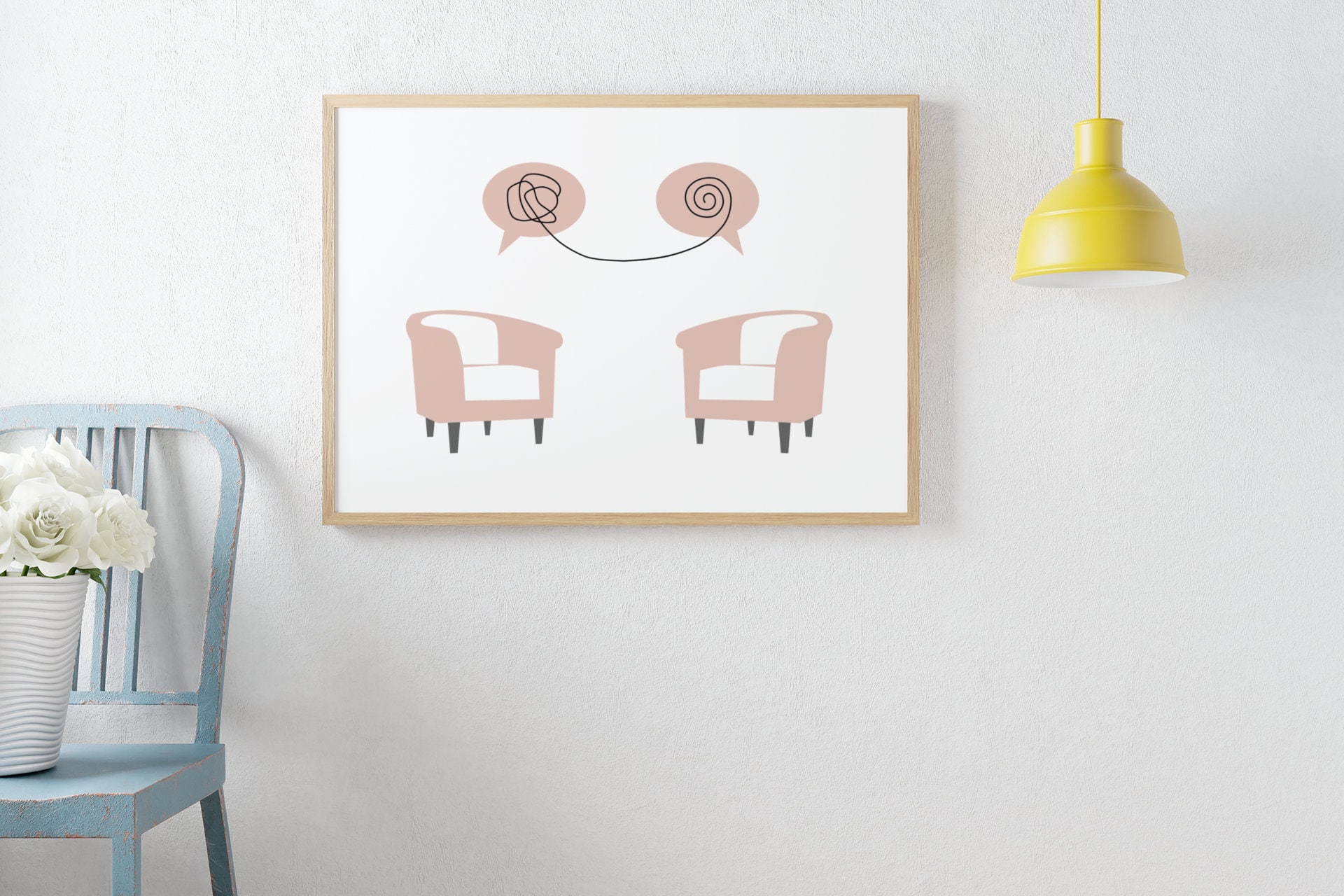 Therapy Counselor Office Wall Art, Talking Helps, Mental Health Print ...