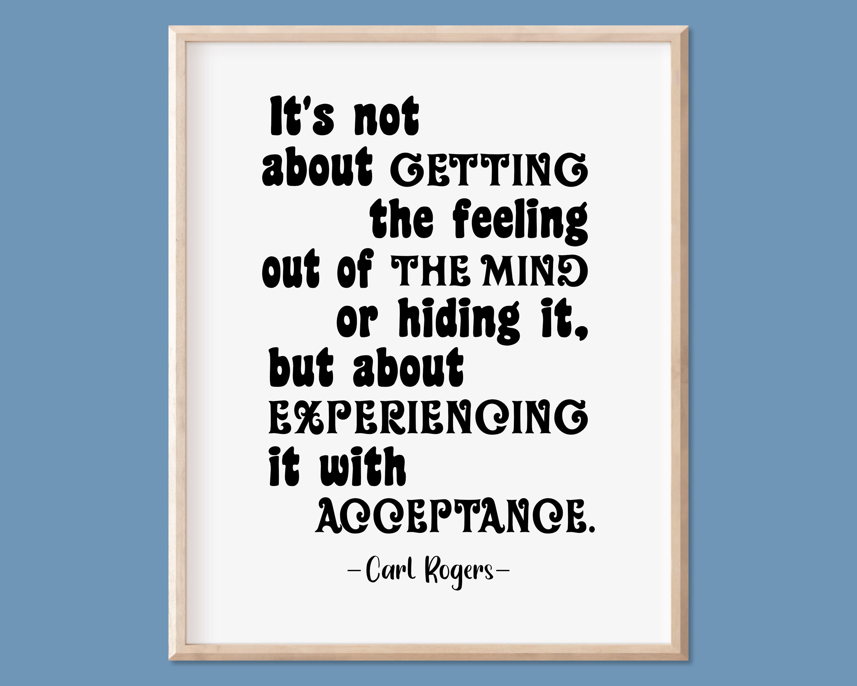 Carl Rogers Quote, Printable Wall Art, Mental Health, Therapy ...