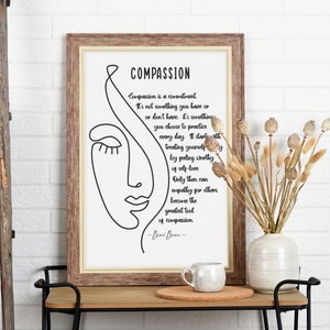 Brene Brown Quote, Compassion Definition, Printable Wall Art ...