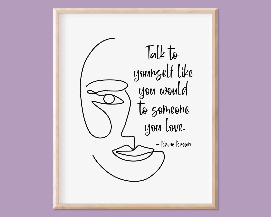 Brene Brown Quote, Printable Wall Art, Inspirational Quote, Therapist ...