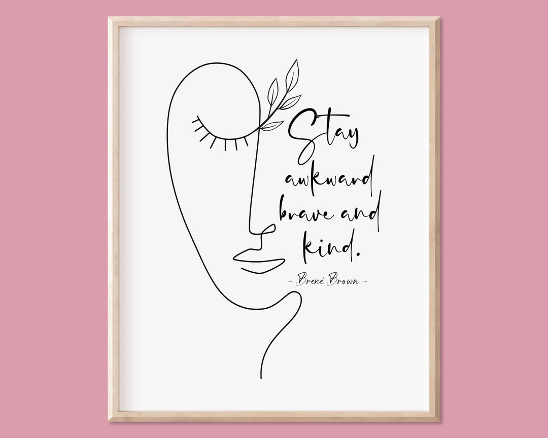 Brene Brown Quote, Printable Wall Art, Inspirational Quote, Therapist ...