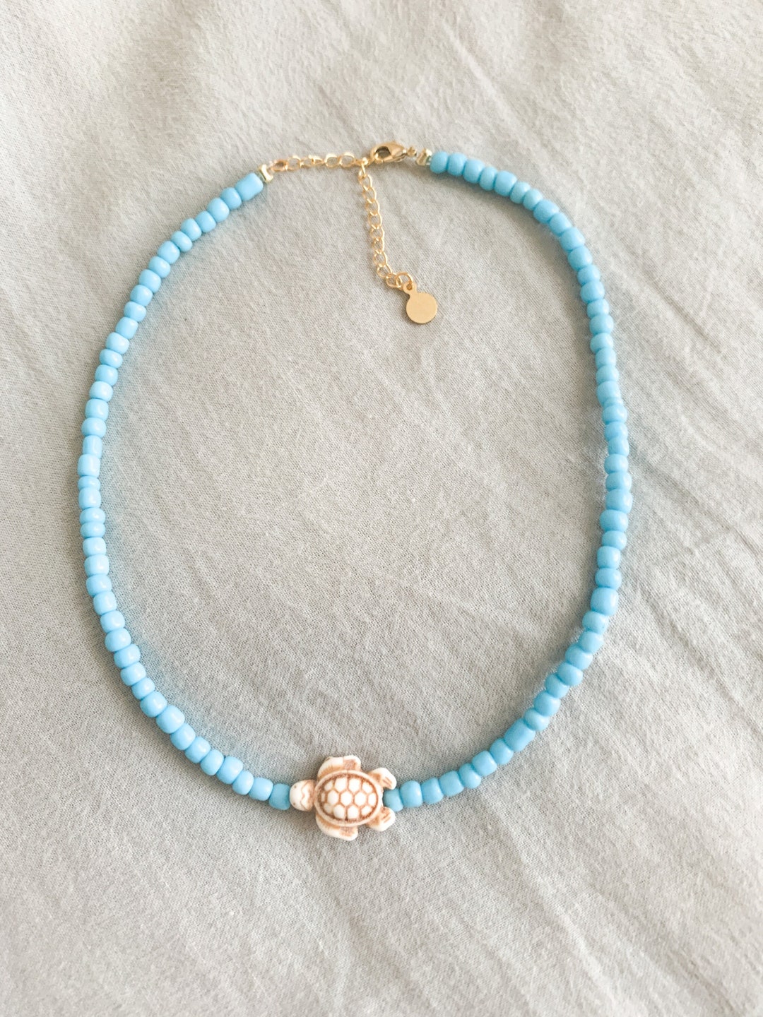 Beaded Turtle Choker, Summer Choker, Trendy Choker, Turtle Necklace ...