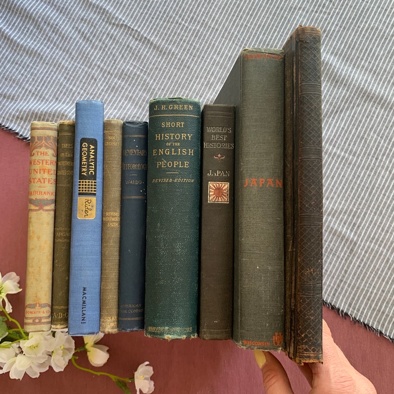Assorted Vintage Textbooks Books by Topic Vintage Decor Books - Etsy