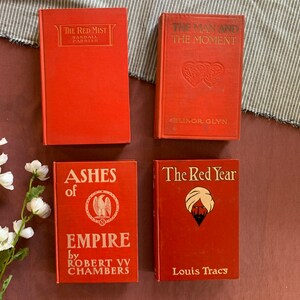 Shades of Dark Red Books by Color Vintage Decor Books - Etsy