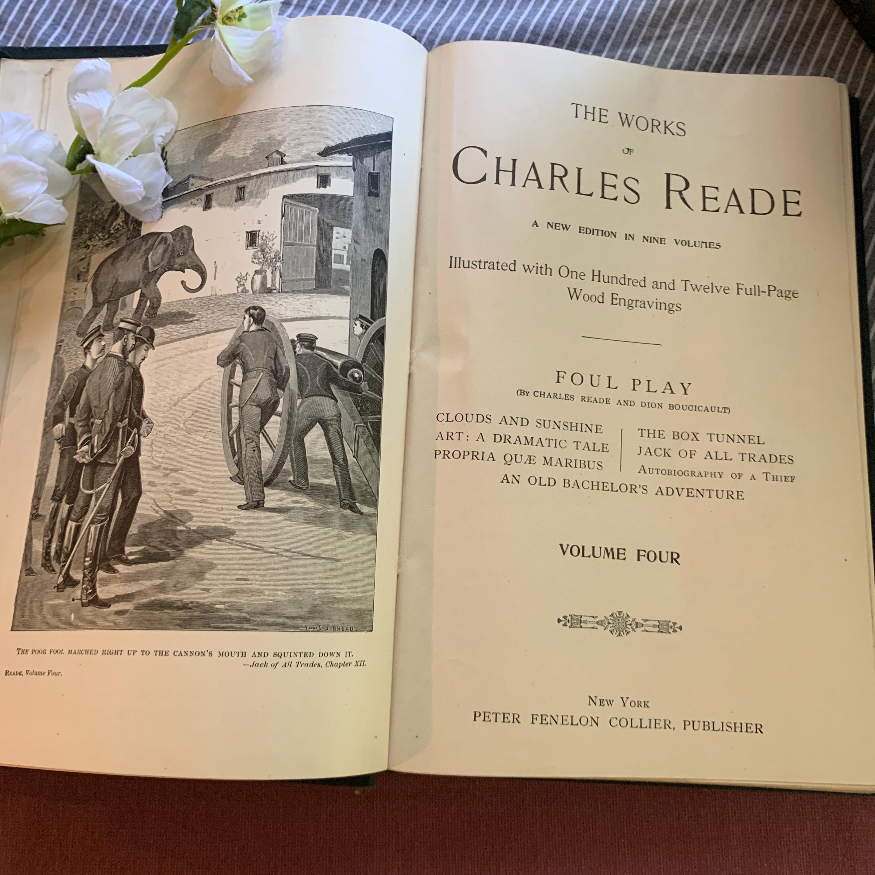 Circa 1890s | the Works of Charles Reade | Vintage Book Set | Vintage ...