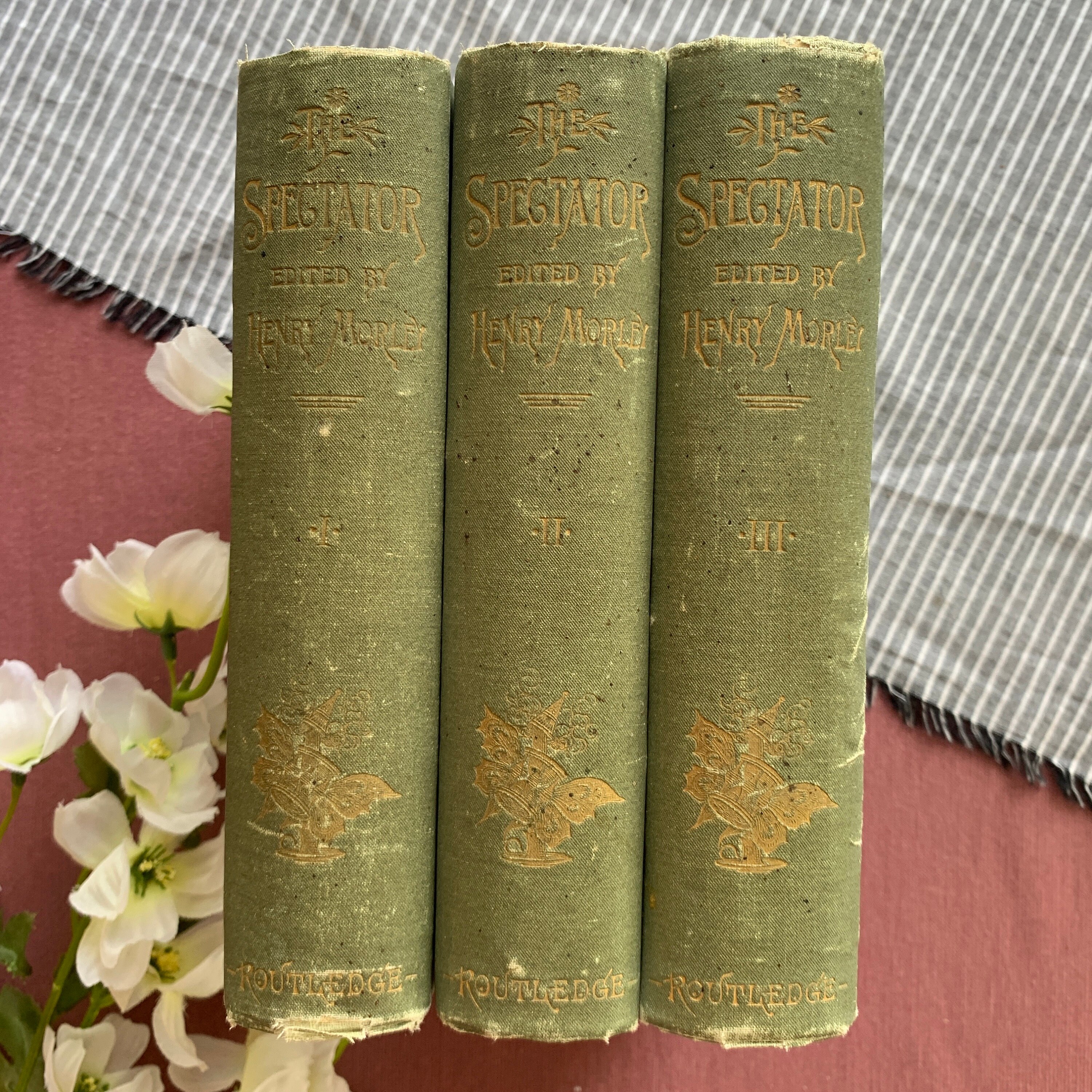 The Spectator | Vintage Book Set | Vintage Decor Book - Etsy