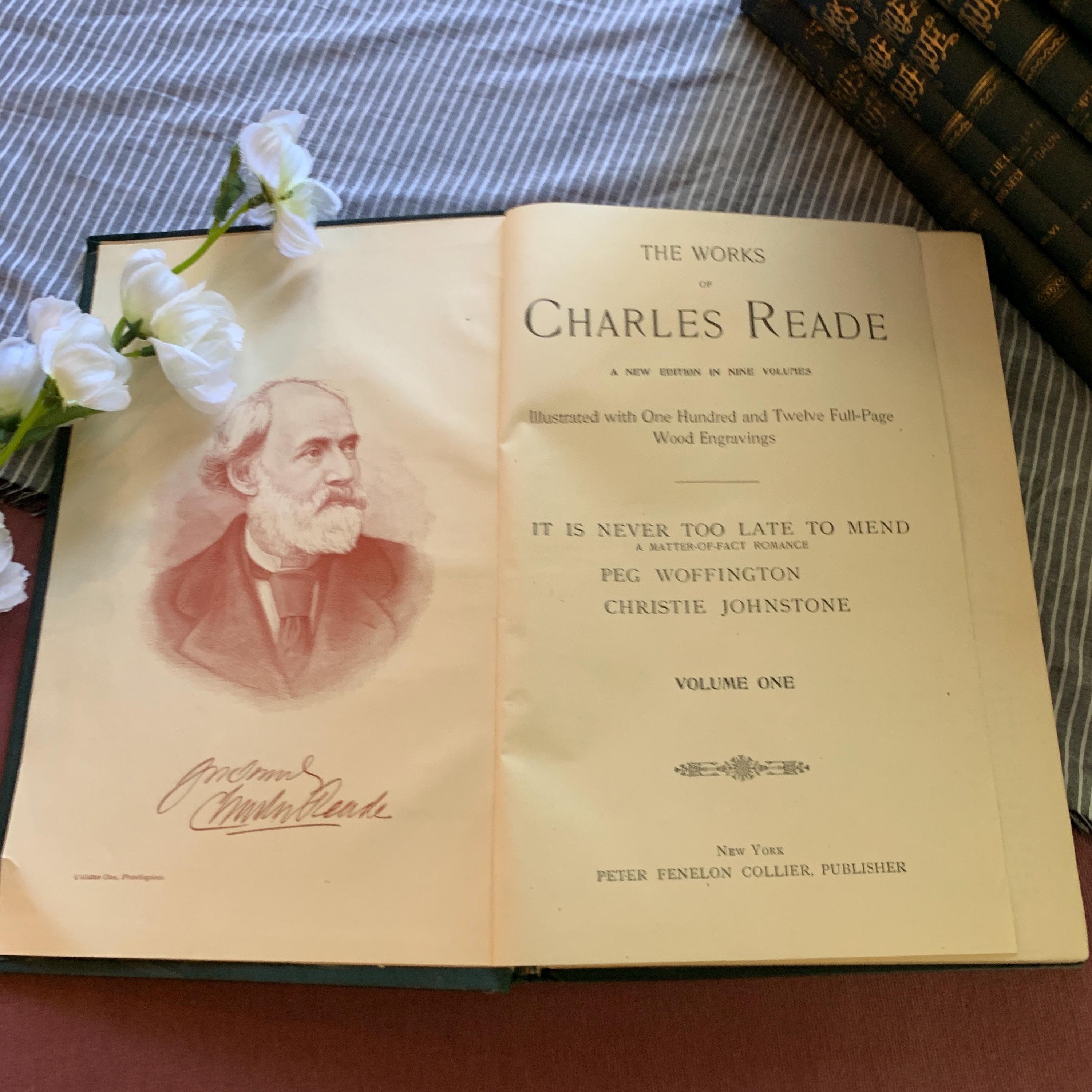 Circa 1890s | the Works of Charles Reade | Vintage Book Set | Vintage ...
