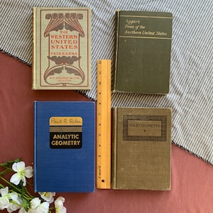Assorted Vintage Textbooks | Books by Topic | Vintage Decor Books - Etsy