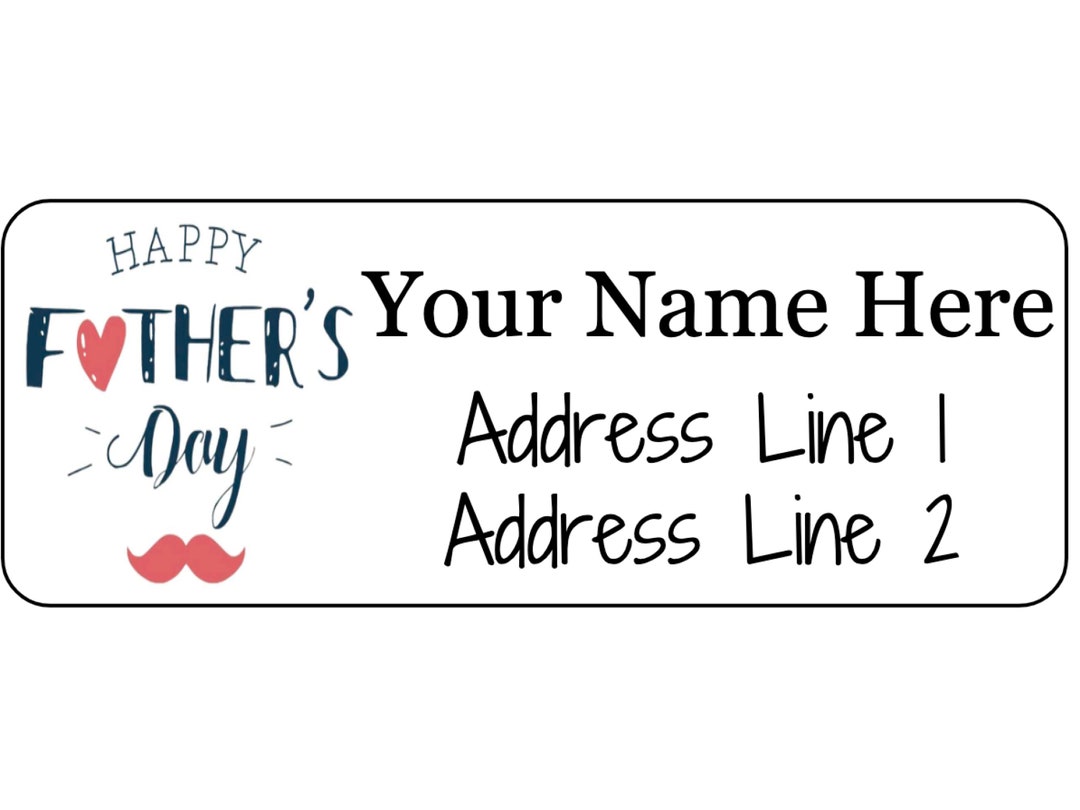 Fathers Day Return Address Labels | Custom Address Labels ...