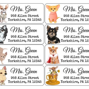 Return Address Labels | Chihuahua | Dogs | Custom Address Labels ...