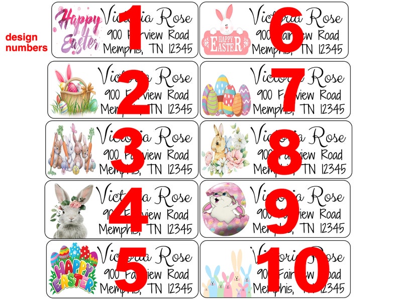 Easter Return Address Labels | Easter Bunny | Custom Address Labels ...