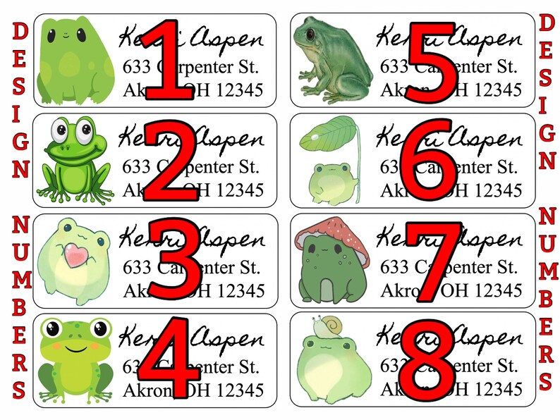 Return Address Labels | Frogs | Custom Address Labels | Personalized ...