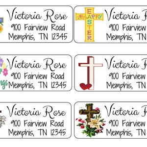 Easter Return Address Labels | Easter Cross | Custom Address Labels ...