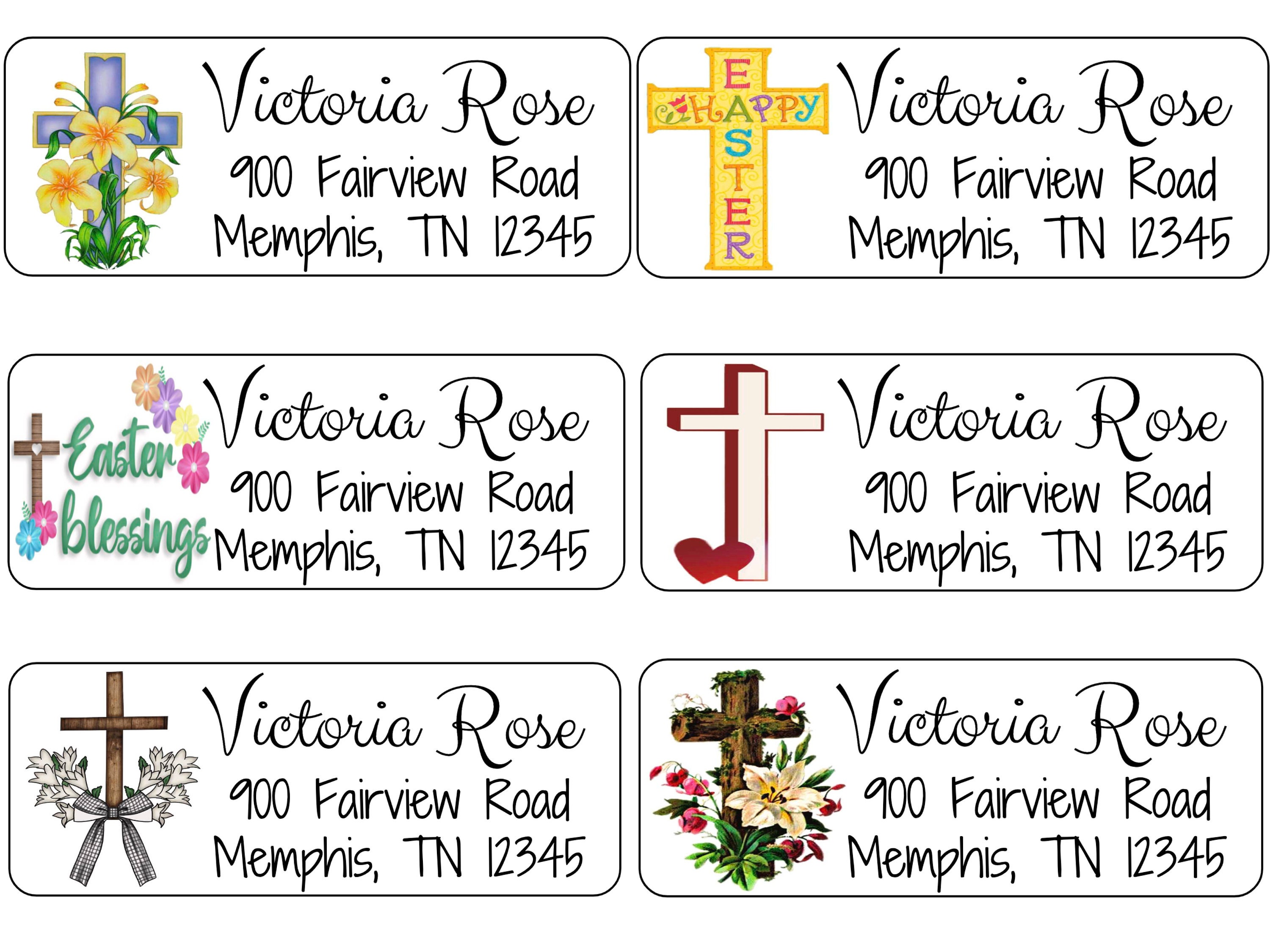 Easter Return Address Labels | Easter Cross | Custom Address Labels ...