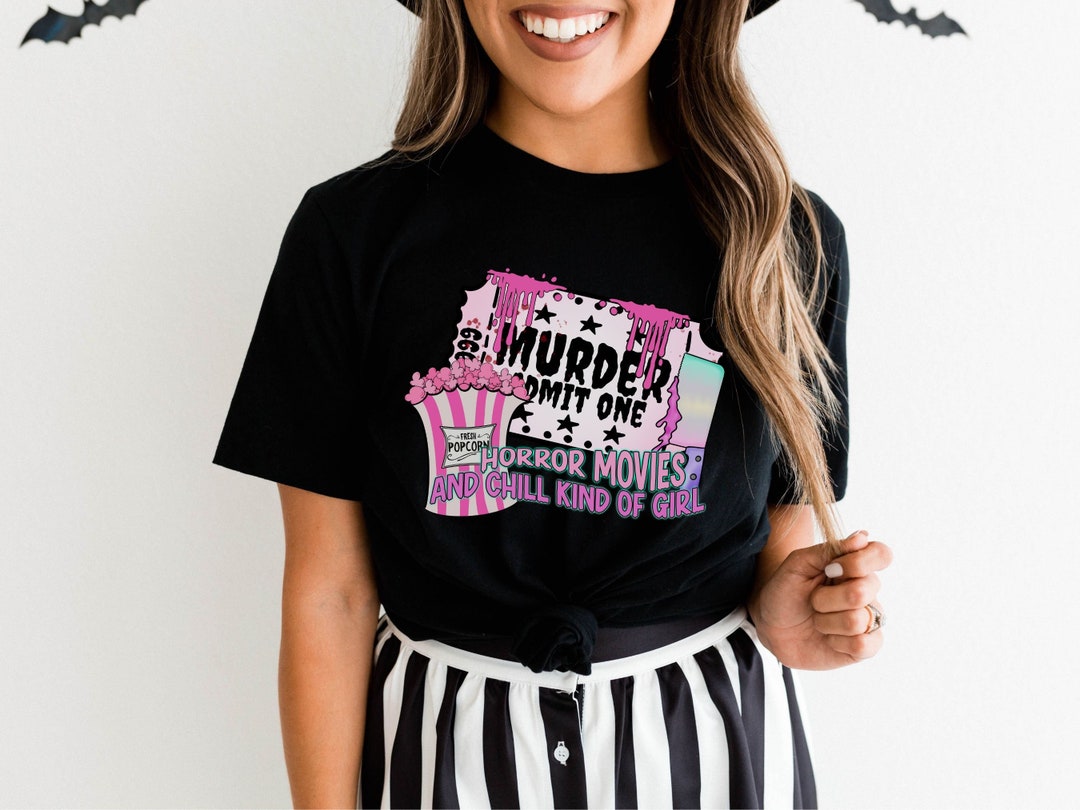 Horror Movies and Chill Shirt, Pastel Goth Halloween Shirt, Kawaii Goth ...